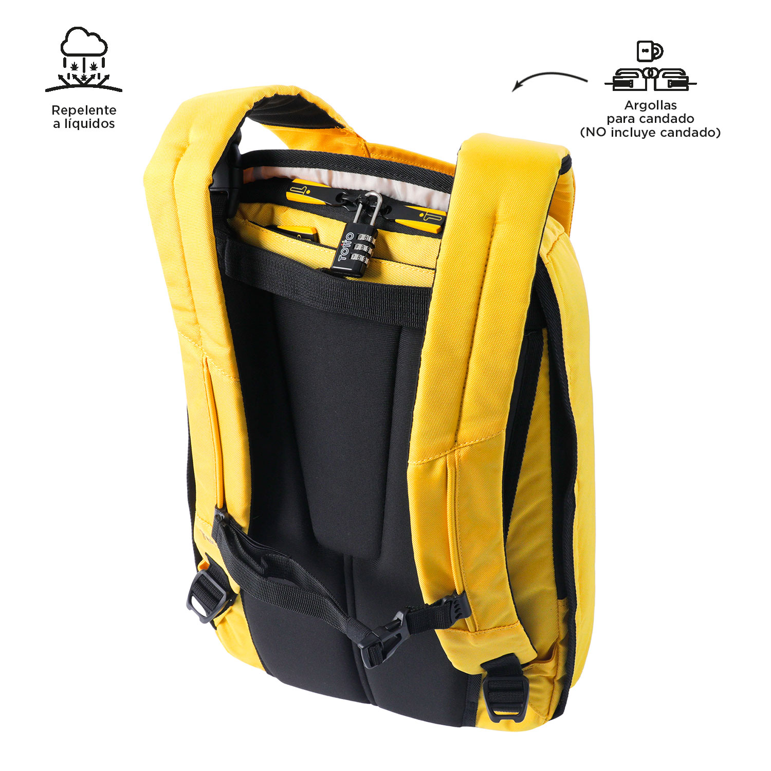 Mochila antirrobo Bunker Pack 4.0 - Super Lemon - Amarillo | Totto.es